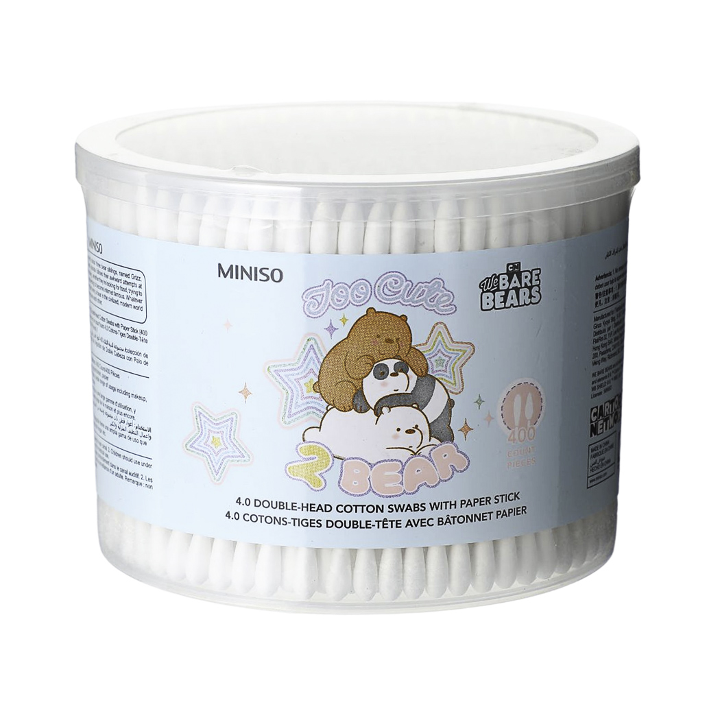 We Bare Bear Collection 4.0 Double-head Cotton Swabs with Paper Stick ...